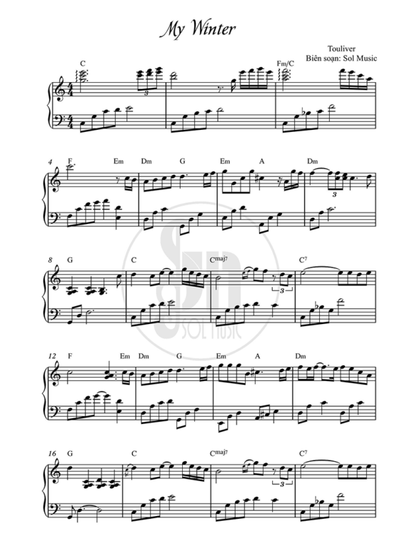 My Winter Sheet Piano - Nhạc ngoại