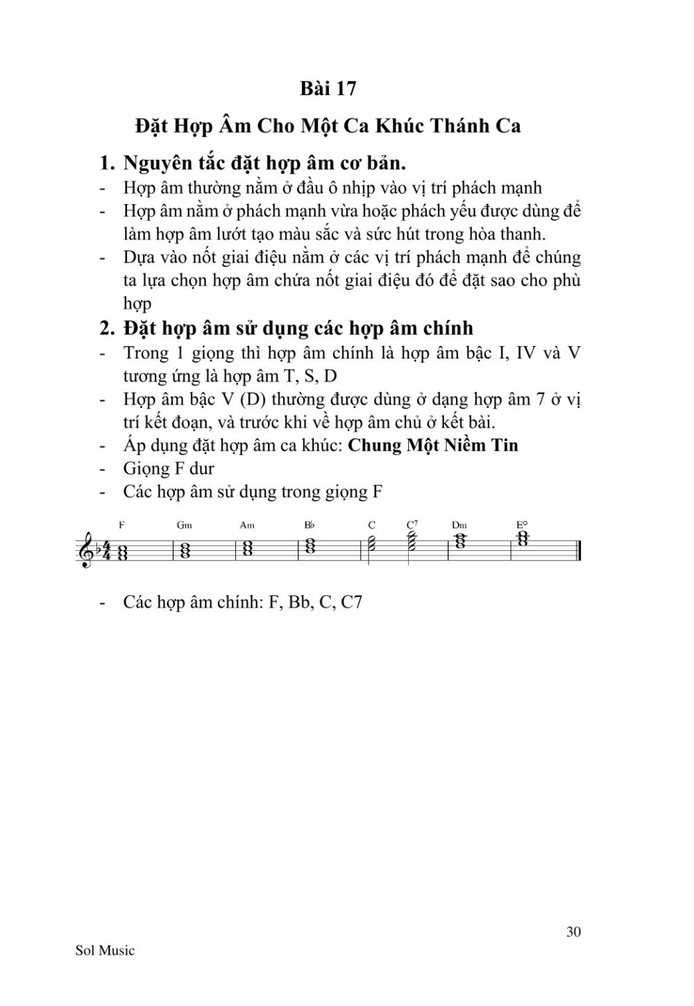 Giáo Trình Đệm Hát Thánh Ca - Sol Music